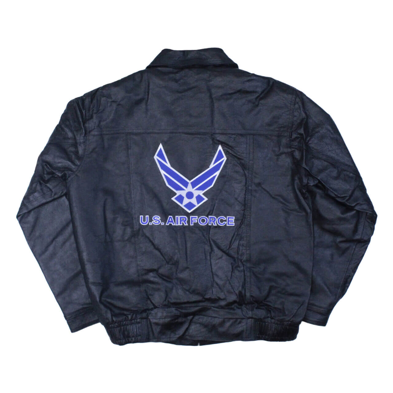 Black US Air Force Leather Bomber Jacket - Maker of Jacket