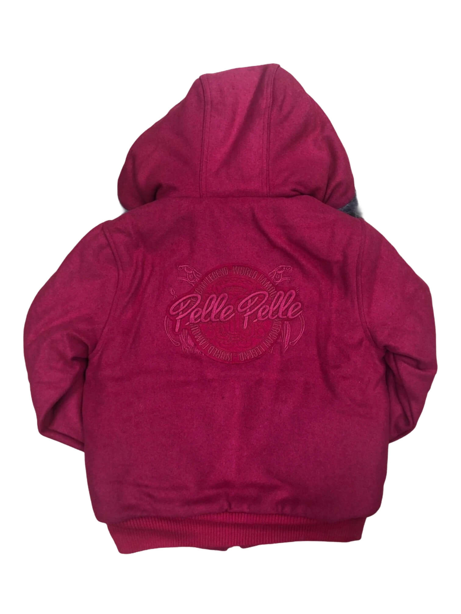 Pink Pelle Pelle Hooded Wool Bomber Jacket - Maker of Jacket