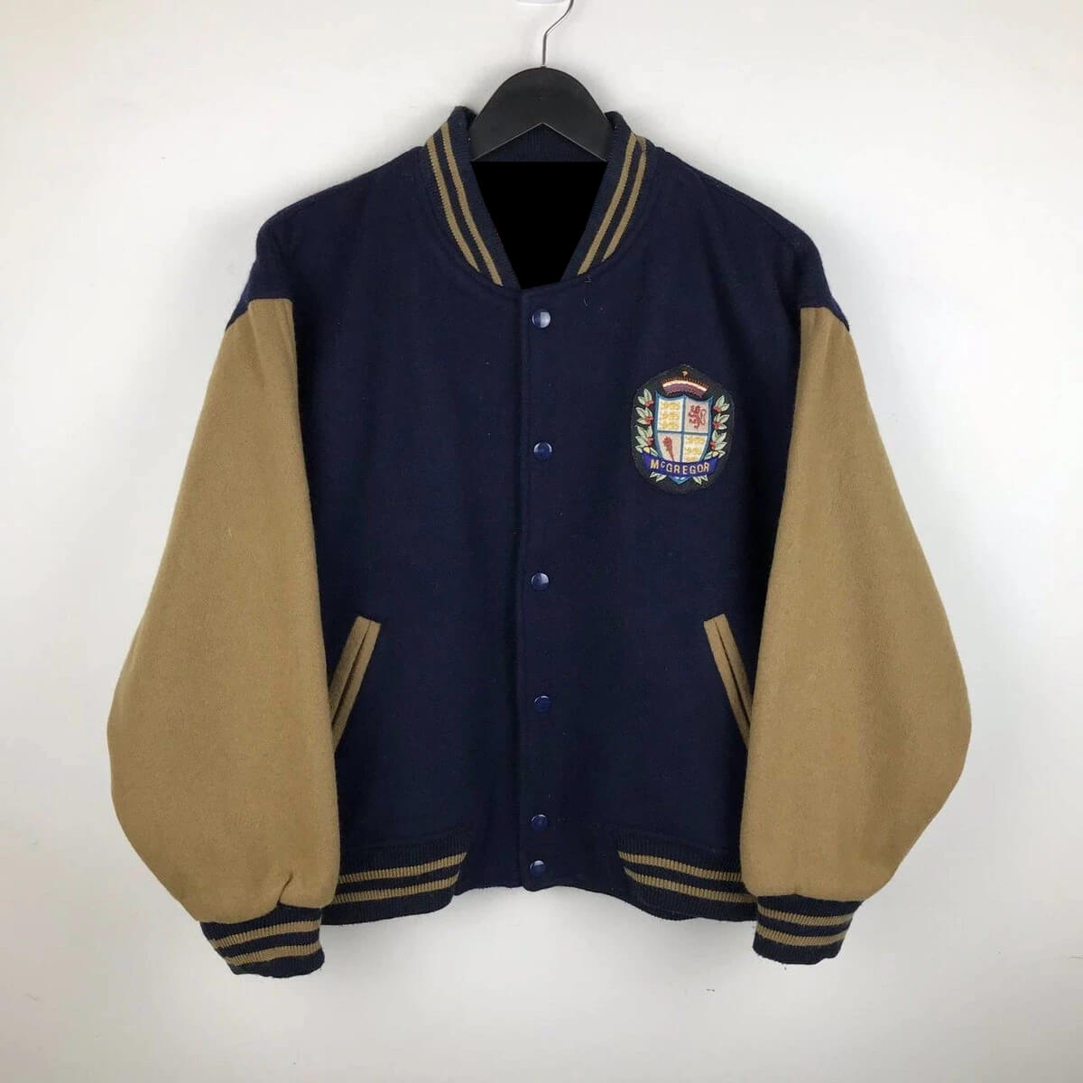 Vintage Mcgregor Letterman Blue Varsity Jacket - Maker of Jacket
