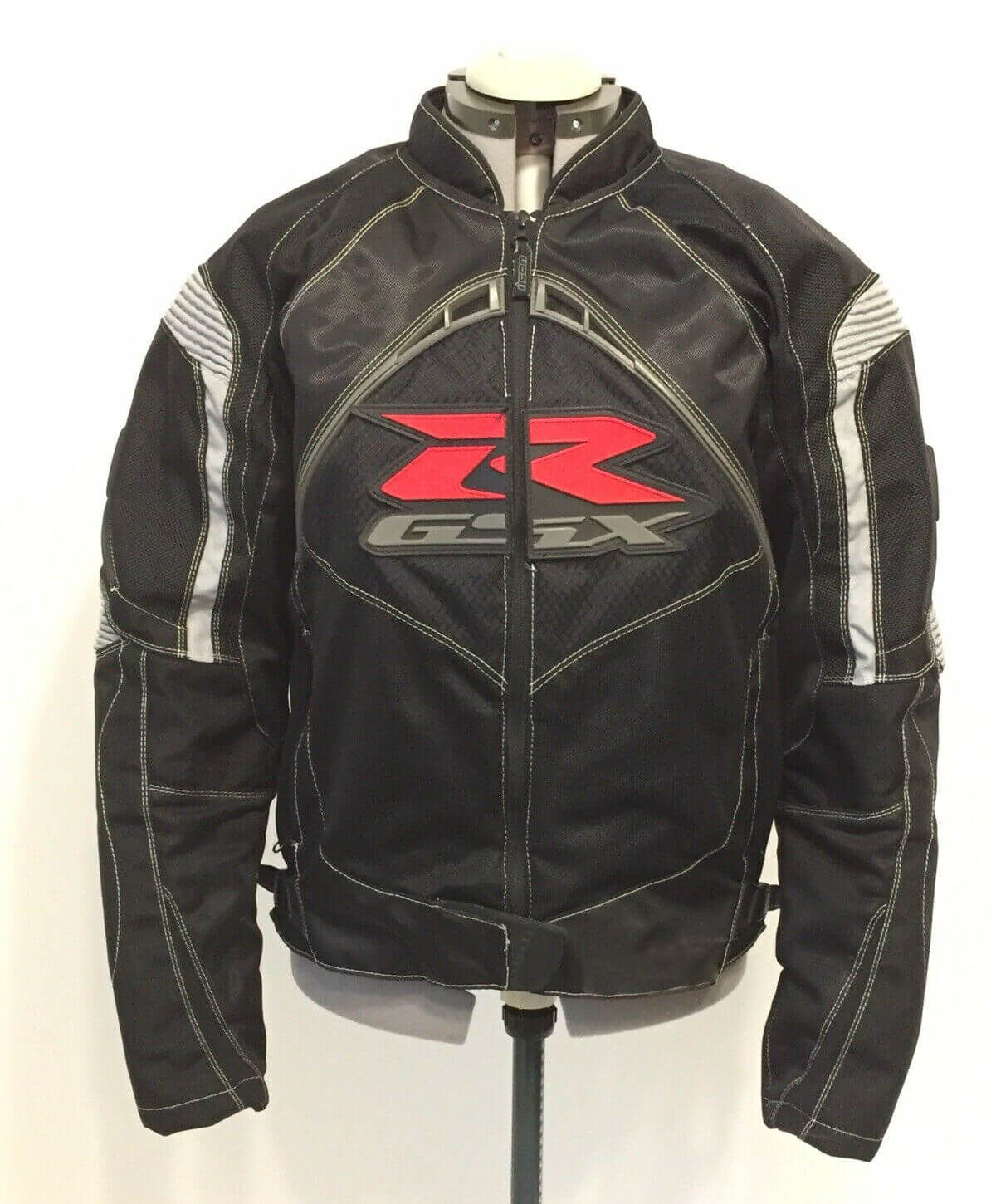 Black Suzuki GSXR Motorcycle Racing Textile Jacket - Maker of Jacket