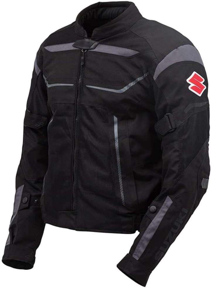 Black Suzuki Motorcycle Racing Mesh Jacket - Maker of Jacket
