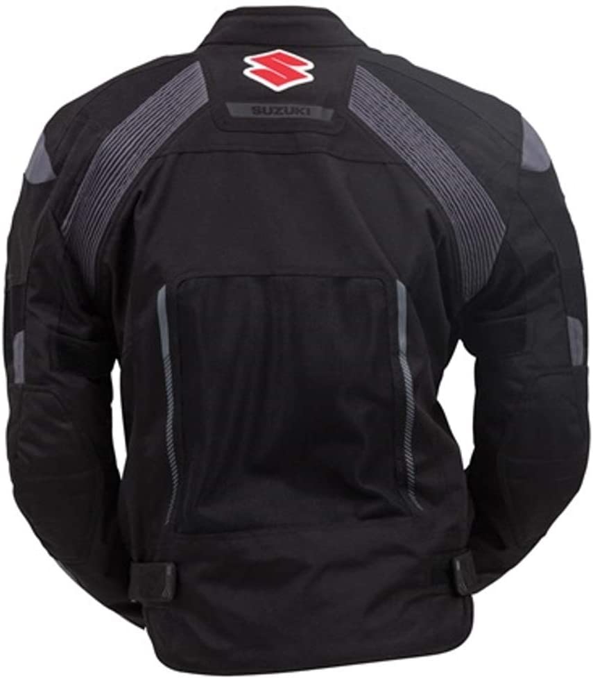 Black Suzuki Motorcycle Racing Mesh Jacket - Maker of Jacket