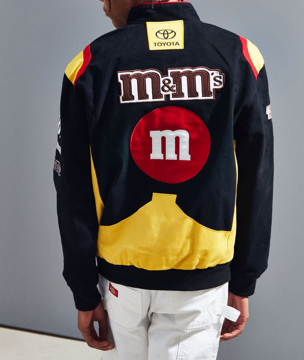 Black Yellow NASCAR M&M’s Racing Jacket - Maker of Jacket