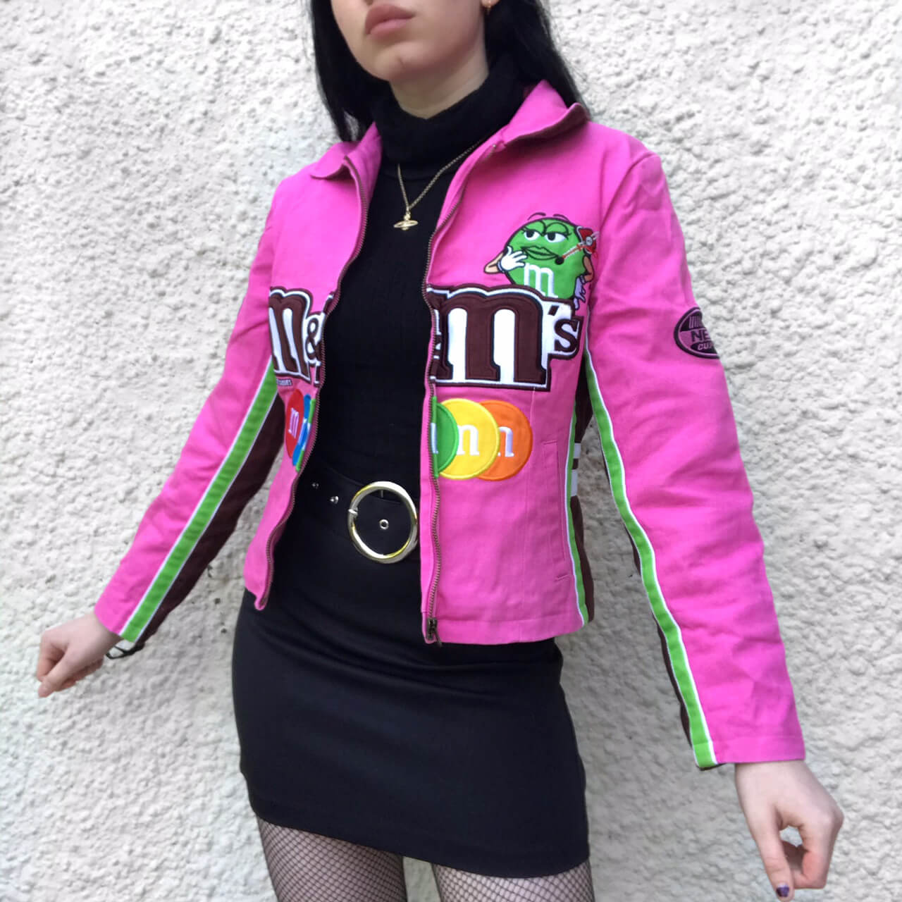 Pink Vintage NASCAR M&Ms Cotton Jacket - Maker of Jacket