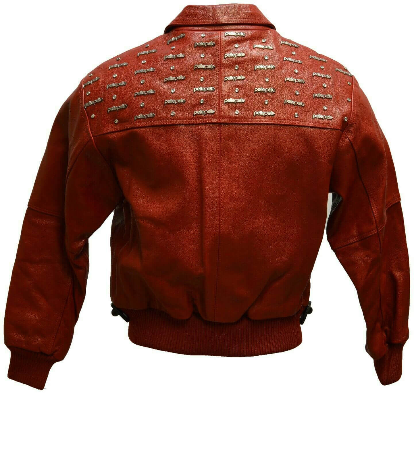 Red Pelle Pelle Emblem Leather Jacket - Maker of Jacket