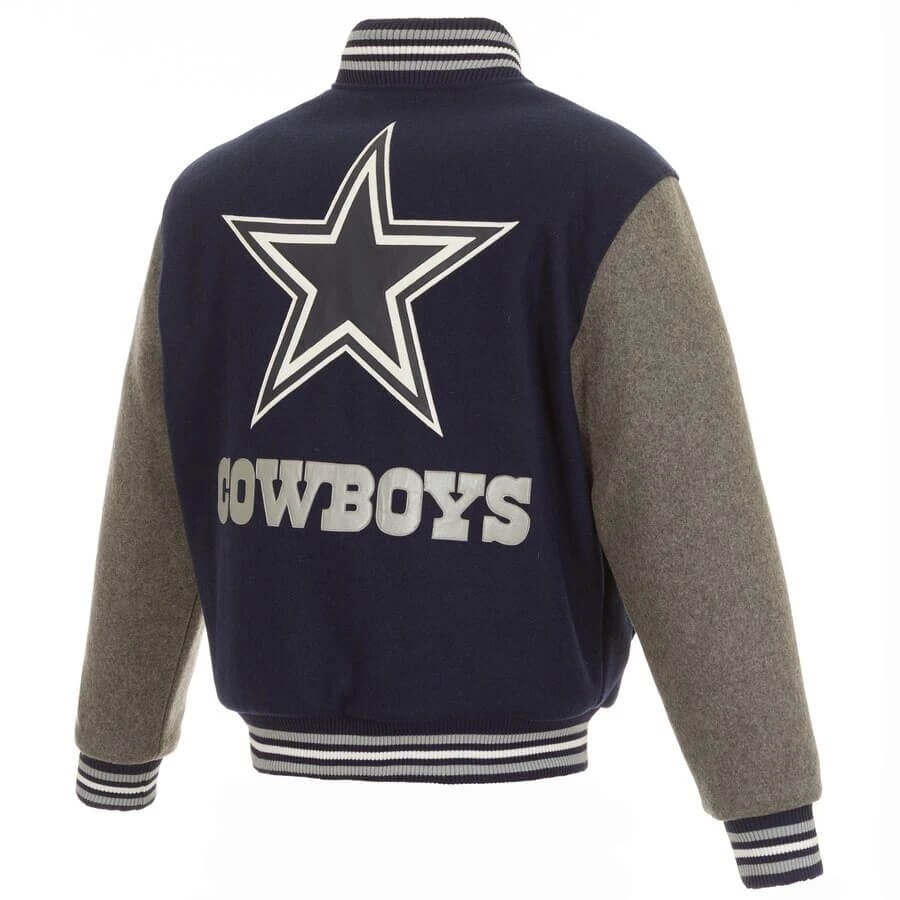 Dallas Cowboys Domestic Two Tone Wool Jacket - Maker of Jacket