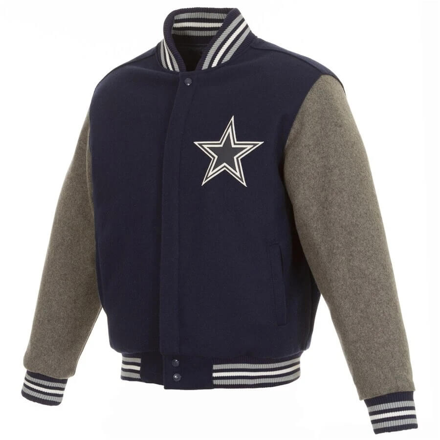 Dallas Cowboys Domestic Two Tone Wool Jacket - Maker of Jacket