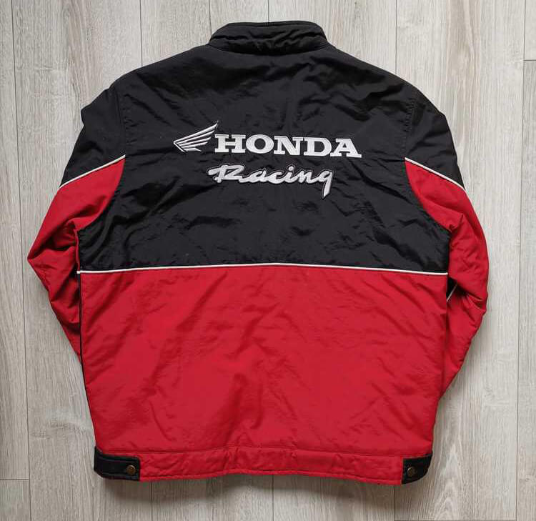 Honda Black And Red Motorcycle Racing Textile Jacket - Maker of Jacket