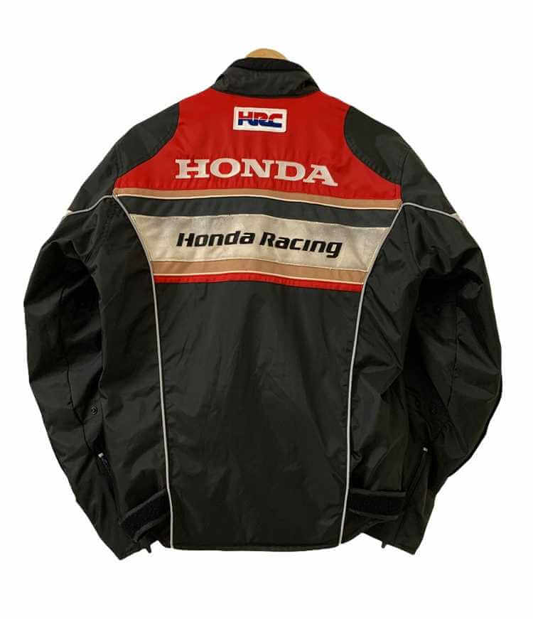 Honda Black Motorcycle Racing Textile Jacket - Maker of Jacket
