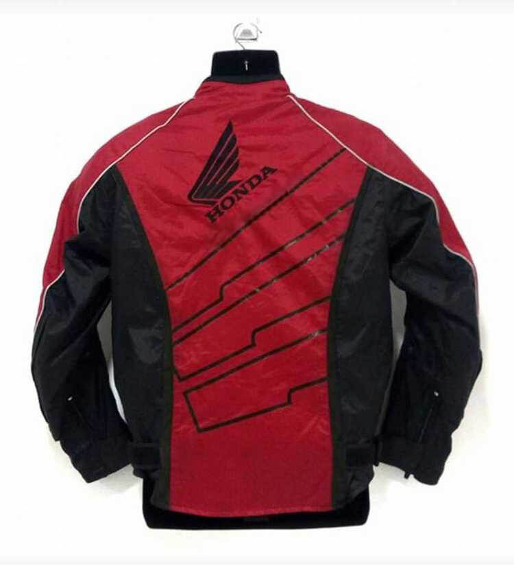 Honda Red And Black Motorcycle Racing Textile Jacket - Maker of Jacket