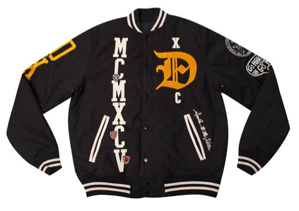 Black Loose Cannon Letterman Jacket - Maker of Jacket