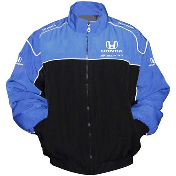 Black Blue Honda S2000 Racing Windbreaker Jacket - Maker of Jacket
