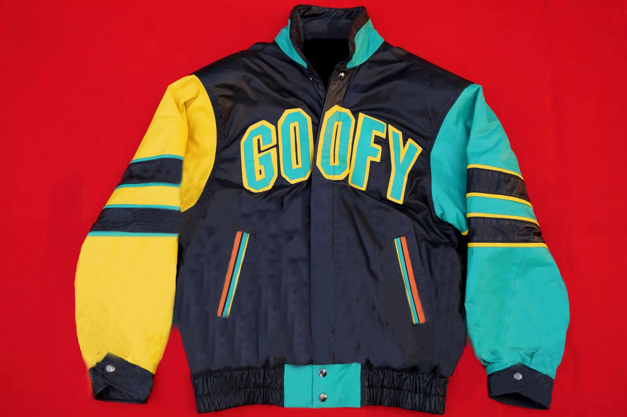 Vintage 1990s Goofy Walt Disney Leather Jacket - Maker of Jacket