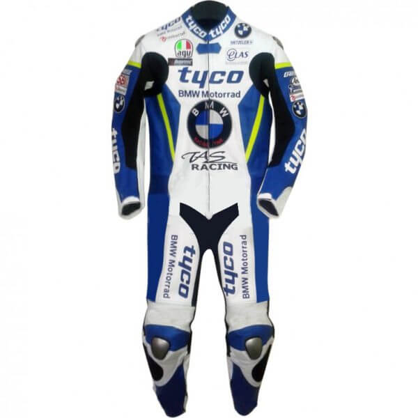 Tyco BMW Motorrad Motorcycle Racing Team Leather Suit - Maker of Jacket
