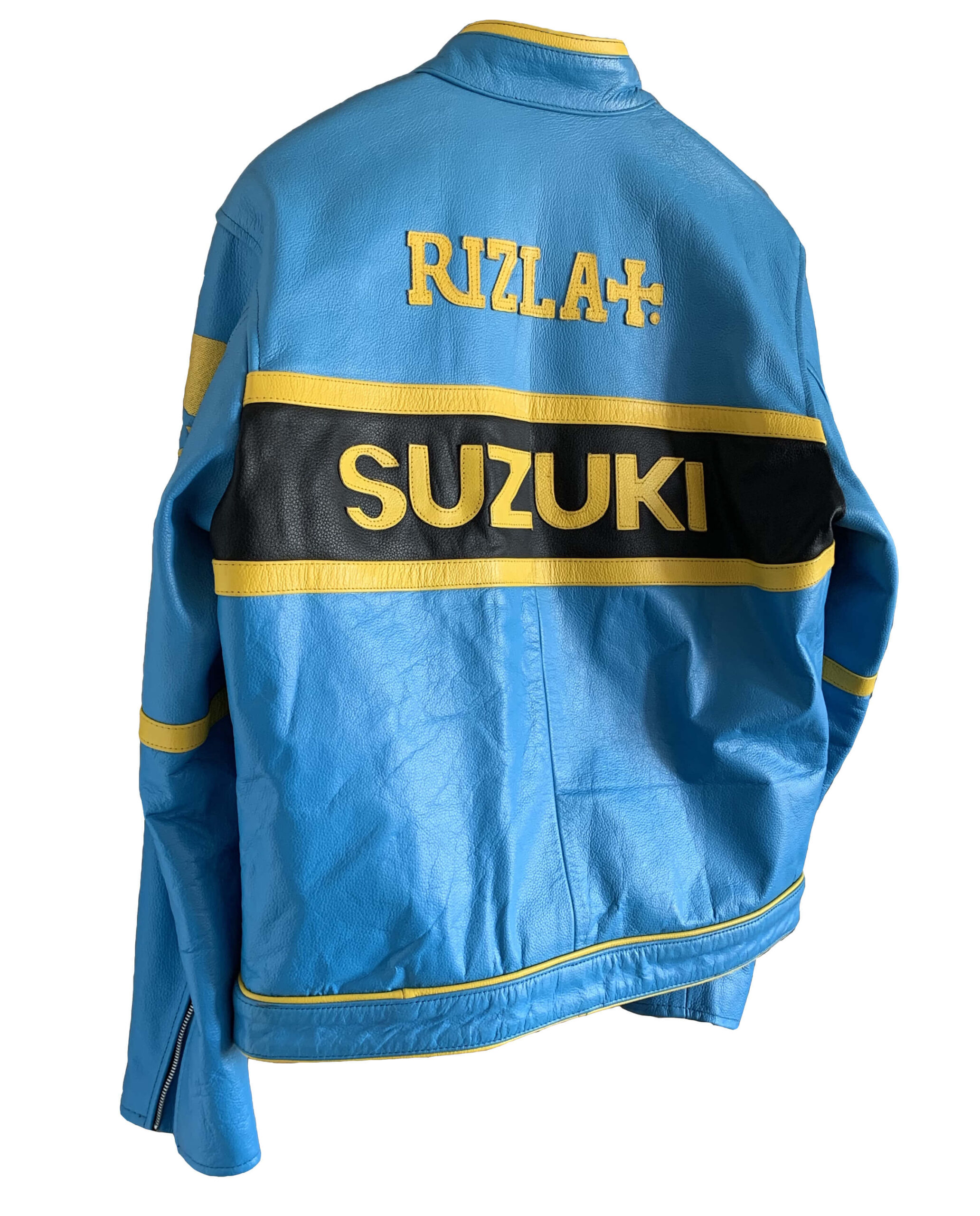 GSXR Suzuki Rizla Motorcycle Leather Jacket - Maker of Jacket