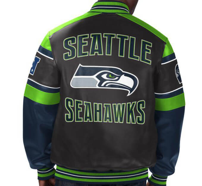 NFL Seattle Seahawks Multicolor Leather Jacket - Maker of Jacket
