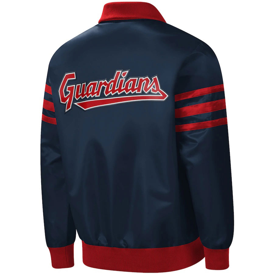 MLB Cleveland Guardians The Captain Satin Jacket - Maker of Jacket