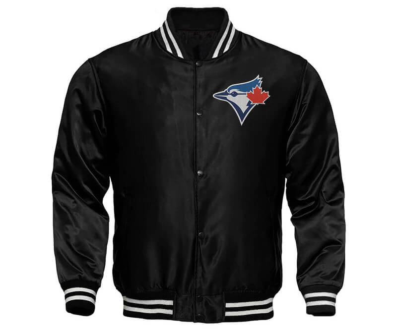 MLB Toronto Blue Jays Locker Room Satin Jacket - Maker of Jacket