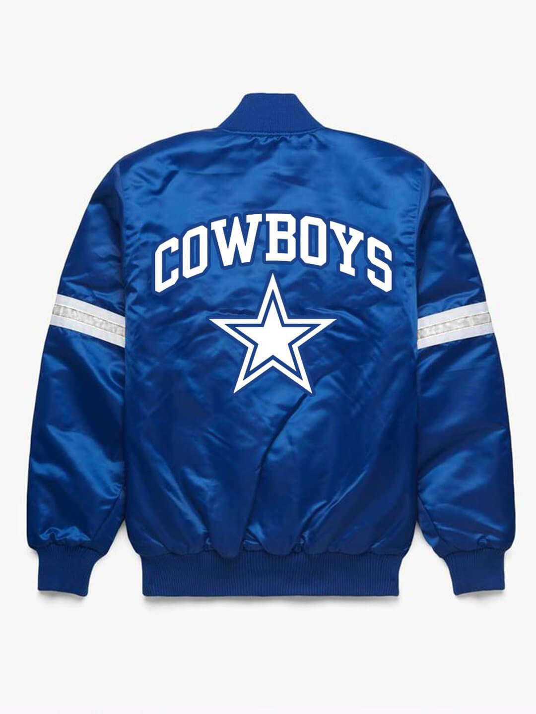Royal Blue Dallas Cowboys Satin Jacket - Maker of Jacket