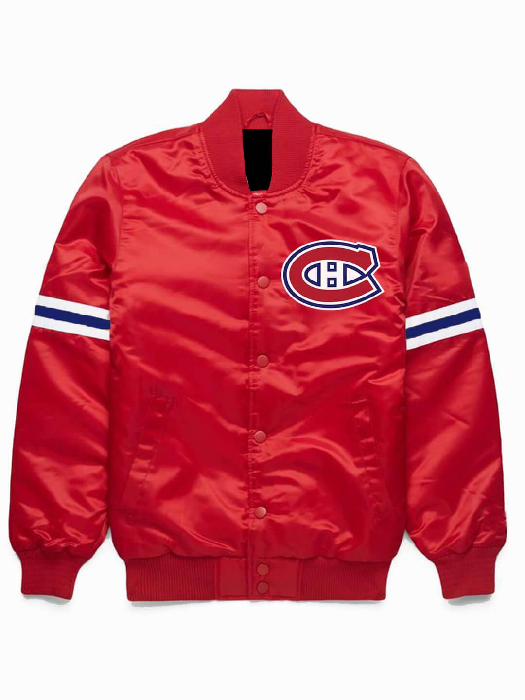 NHL Montreal Canadiens Red Satin Jacket - Maker of Jacket