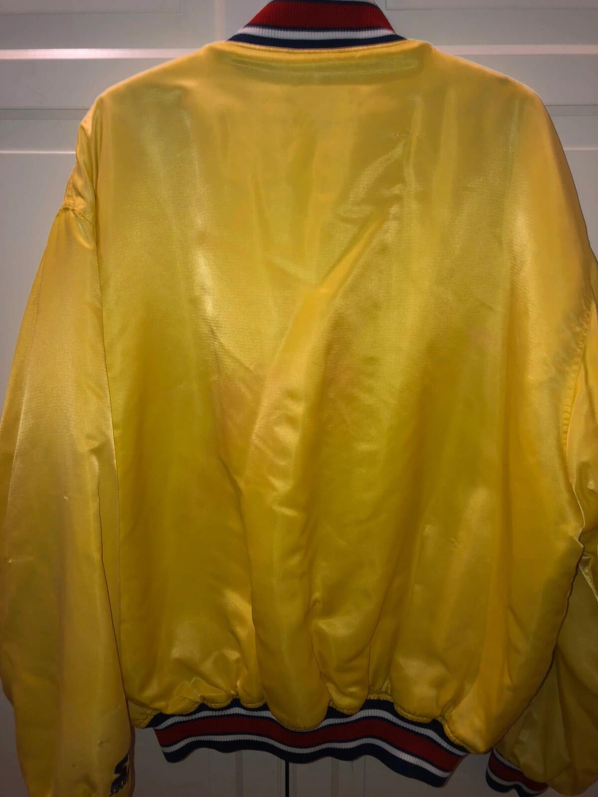 MLB Atlanta Braves Yellow Satin Jacket - Maker of Jacket