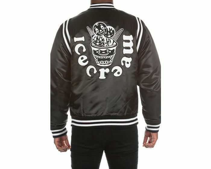 BBC Ice Cream Blackout Black Varsity Jacket - Maker of Jacket