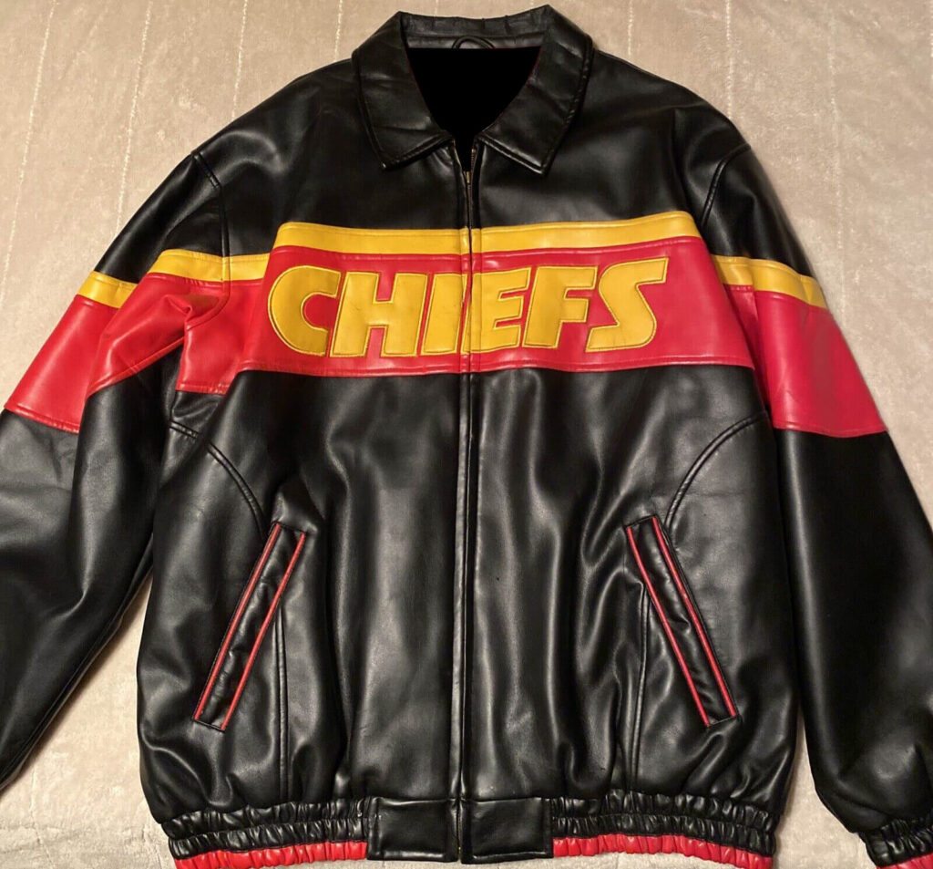 Black Red Kansas City Chiefs Leather Jacket - Maker of Jacket