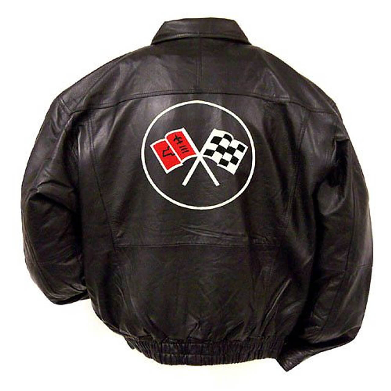 Corvette C2 Black Racing Bomber Leather Jacket - Maker of Jacket