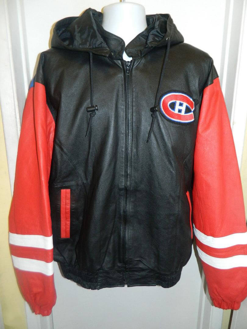 Montreal Canadiens Black Hooded NHL Leather Jacket - Maker of Jacket