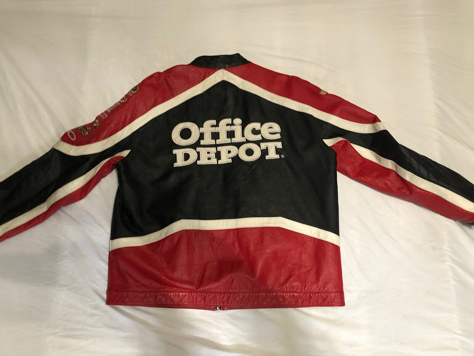 Tony Stewart NASCAR Office Depot Leather Jacket - Maker of Jacket