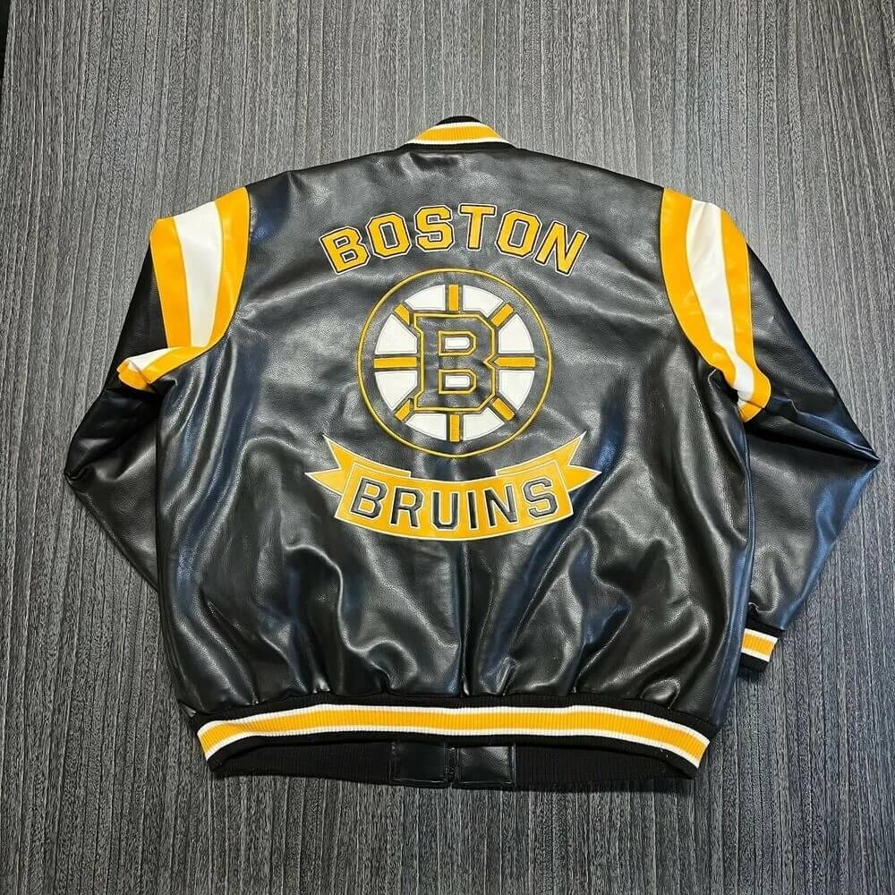 Boston Bruins Black NHL Hockey Leather Jacket - Maker of Jacket