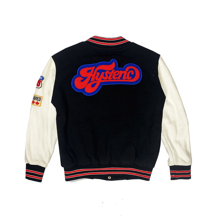 Hysteric Glamour 323 Black White Varsity Jacket - Maker of Jacket