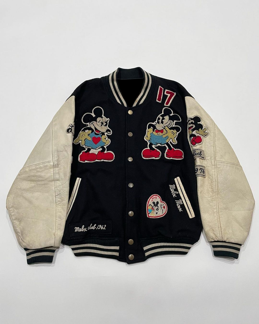 Hysteric Glamour Melx Mouse Black Varsity Jacket - Maker of Jacket