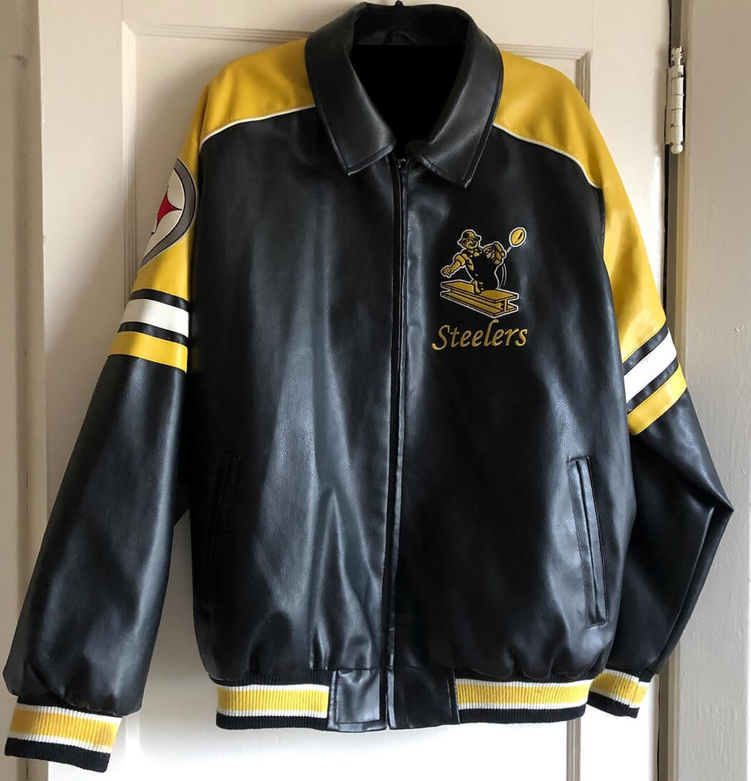 Pittsburgh Steelers Retro Throwback Leather Jacket - Maker of Jacket