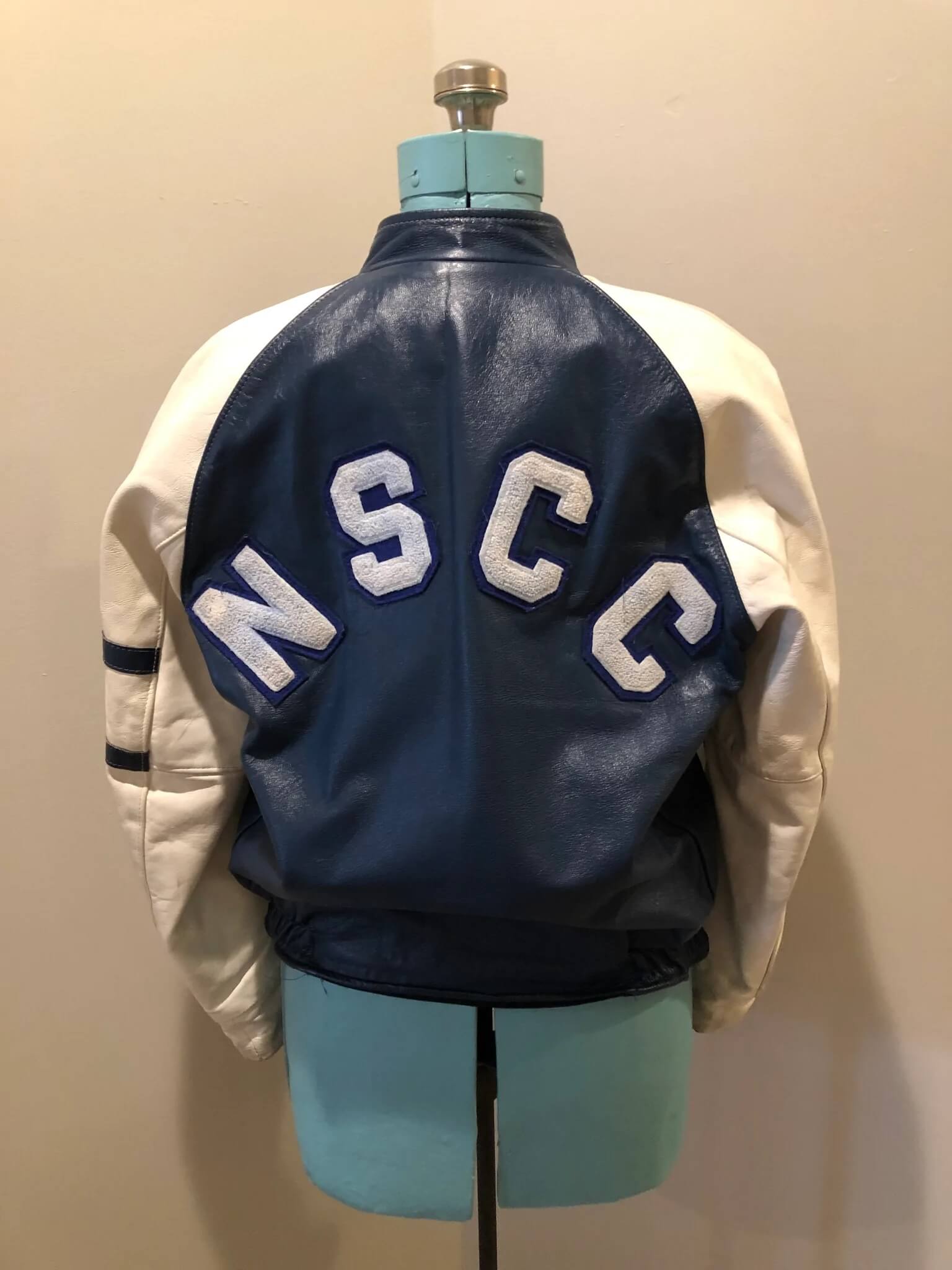 Vintage NSCC Pictou Campus Leather Jacket - Maker of Jacket
