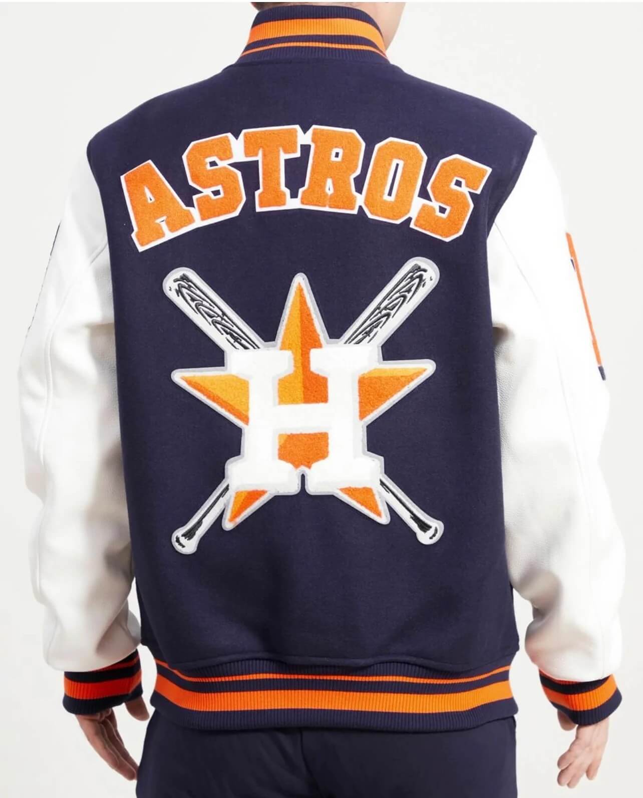 Houston Astros Navy White Varsity Jacket - Maker of Jacket