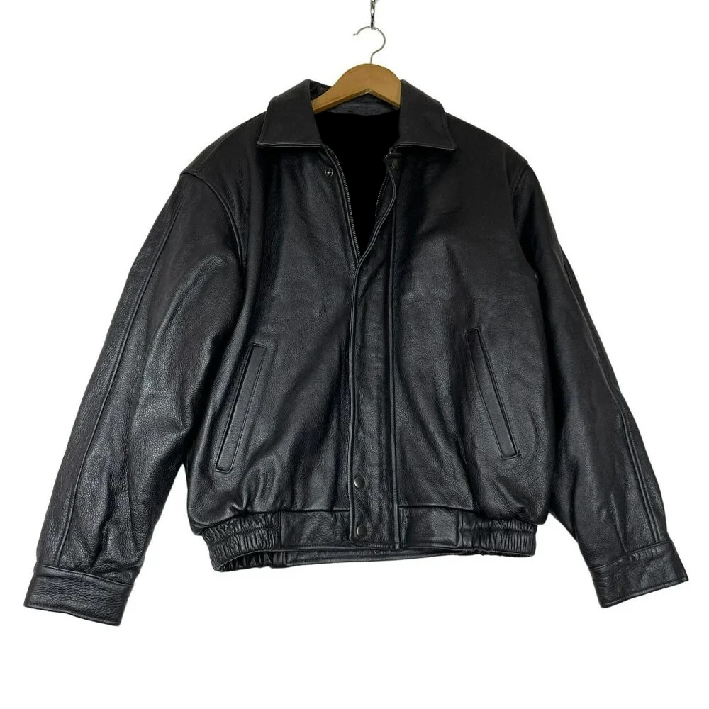 Hard Rock Cafe Hollywood Black Leather Jacket - Maker of Jacket