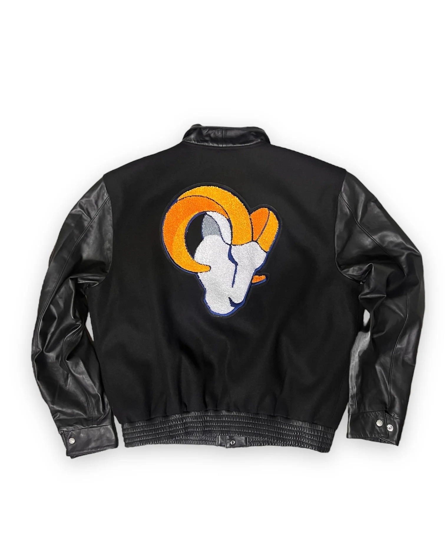 Los Angeles Rams JH NFL Black Varsity Jacket - Maker of Jacket