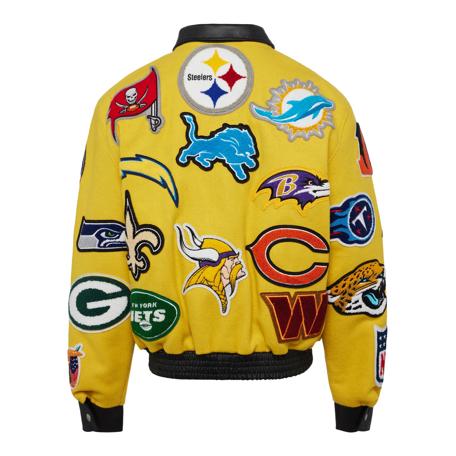 Collage Yellow Jeff Hamilton Wool Jacket - Maker of Jacket