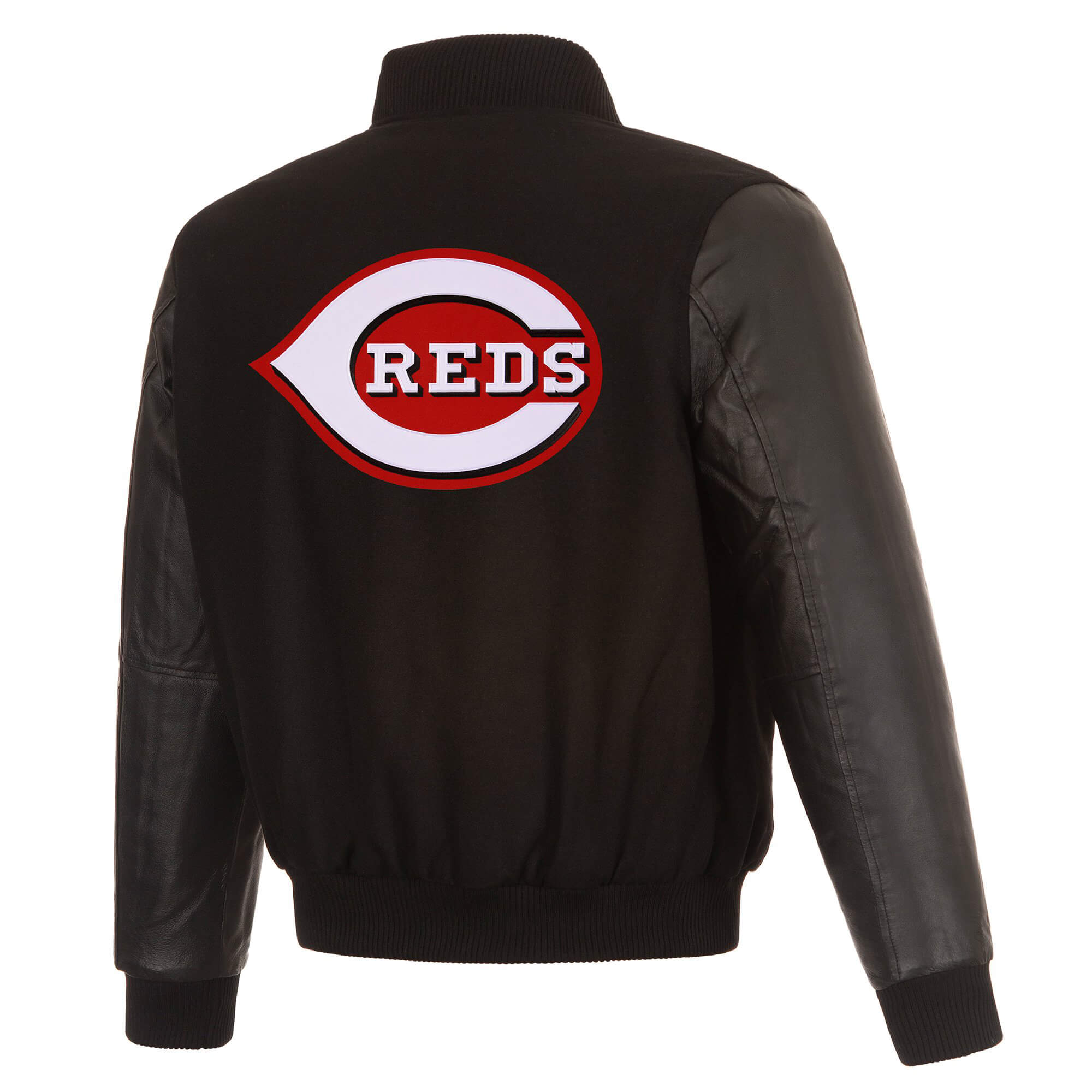 MLB Cincinnati Reds Black Varsity Jacket - Maker of Jacket