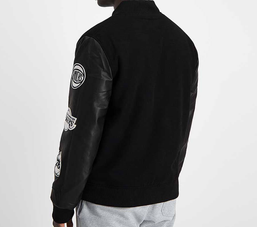 NBA Team Patch Black Varsity Jacket - Maker of Jacket