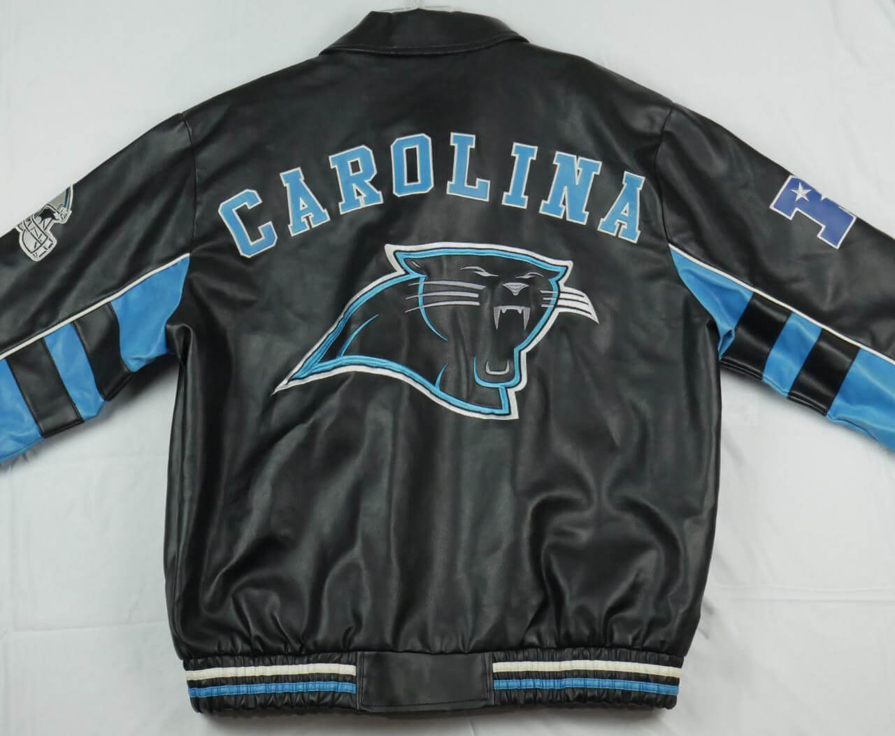 NFL Carolina Panthers Football Team Leather Jacket - Maker of Jacket