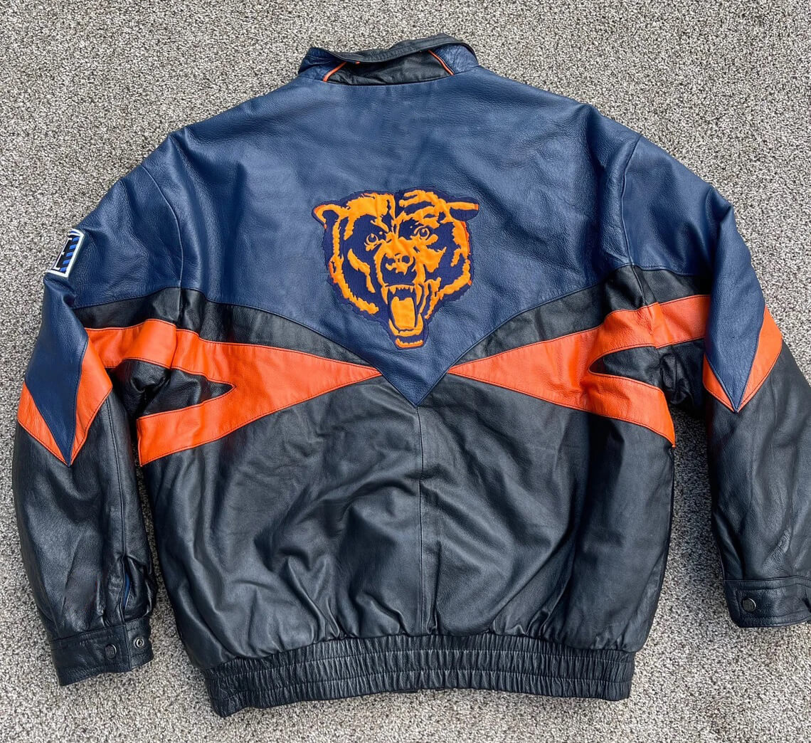 Vintage Pro Player Chicago Bears Leather Jacket - Maker of Jacket