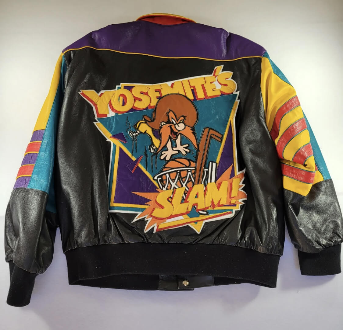 Vintage Yosemite Sam Multicolor Leather Jacket - Maker of Jacket