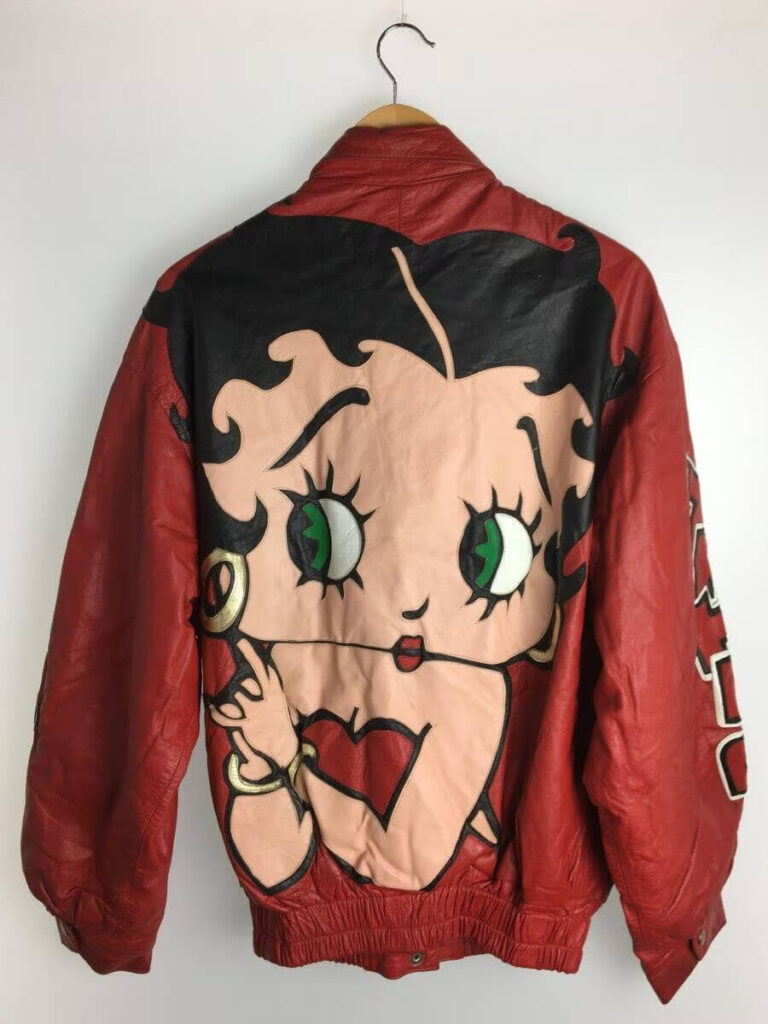 Betty Boop Red Cartoon Leather Jacket - Maker of Jacket