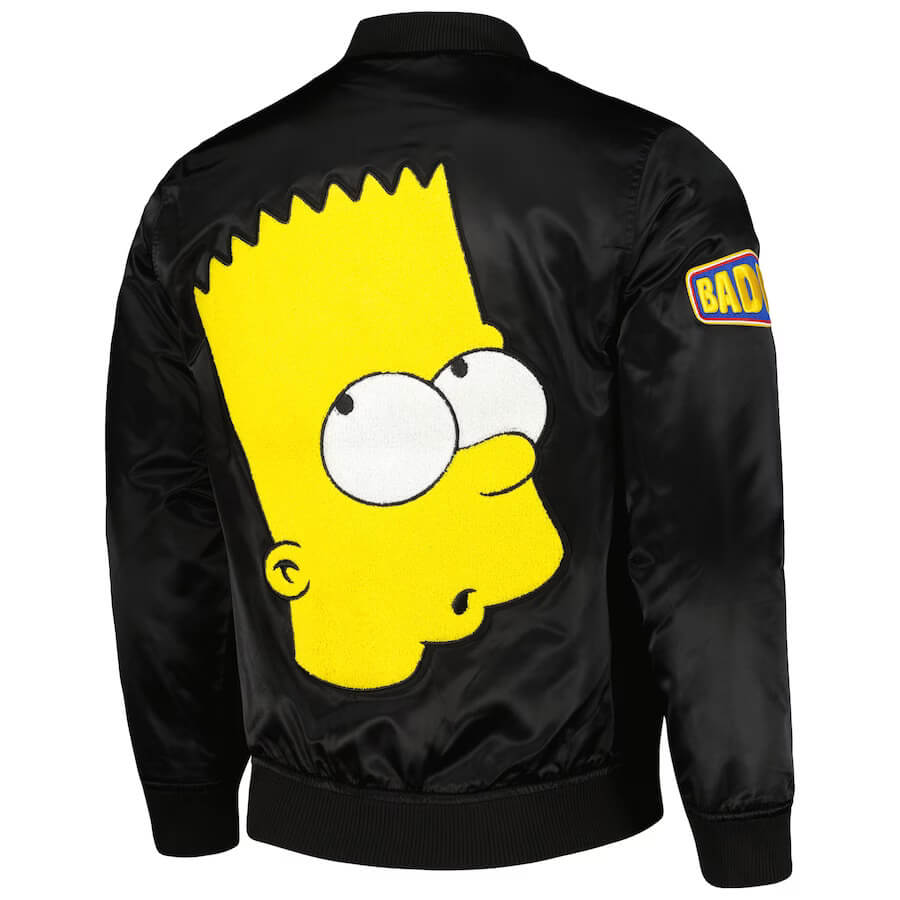 The Bart Simpson Black Satin Jacket - Maker of Jacket