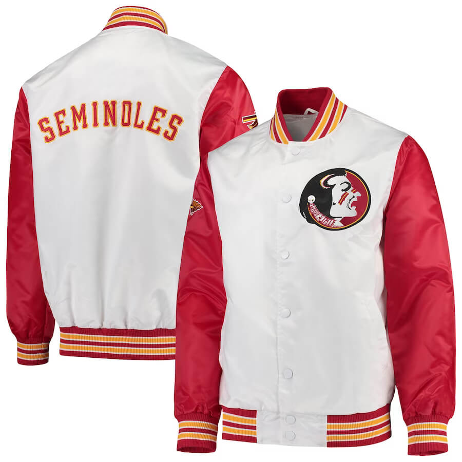 Florida State Seminoles The Legend Full-Snap Satin Jacket - Maker of Jacket