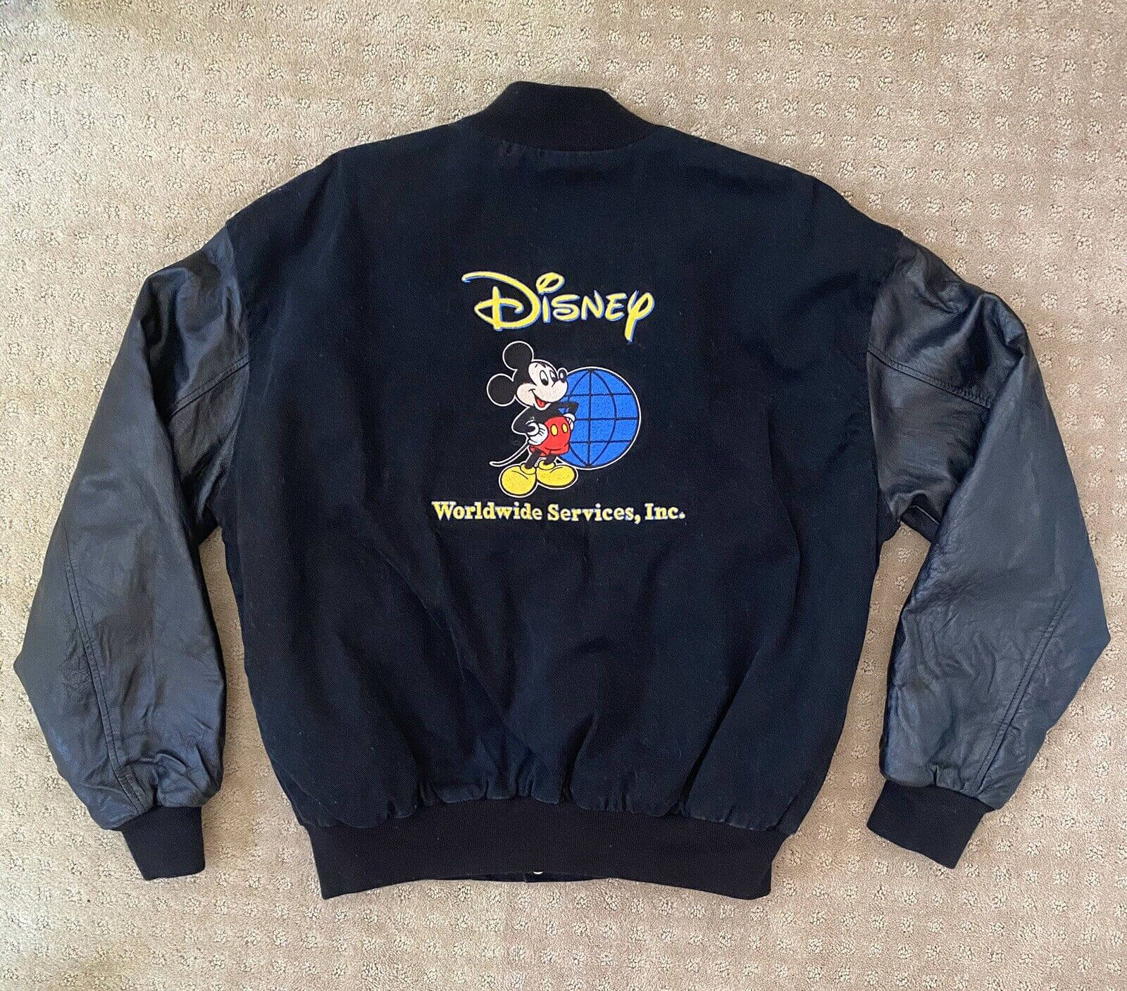 Vintage Disney Worldwide Services Inc Varsity Jacket - Maker of Jacket