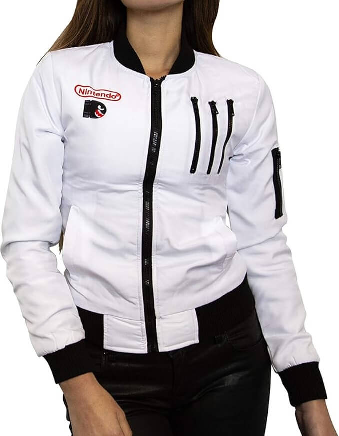 Nintendo Super Mario Boo Satin Bomber Jacket - Maker of Jacket