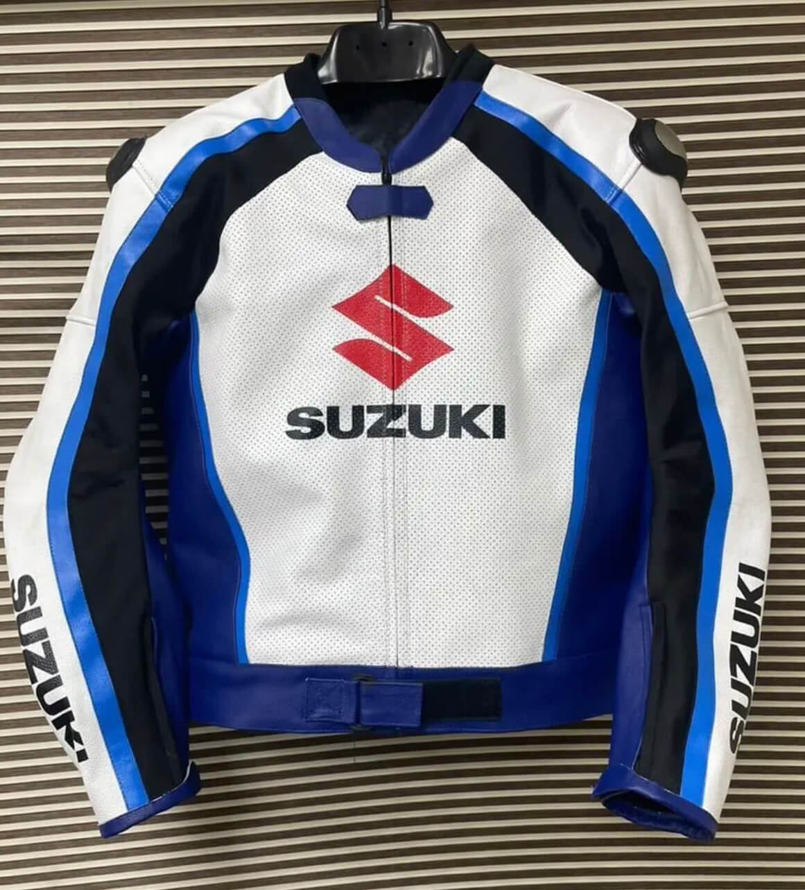 Suzuki Motorcycle Racing Leather Jacket - Maker of Jacket
